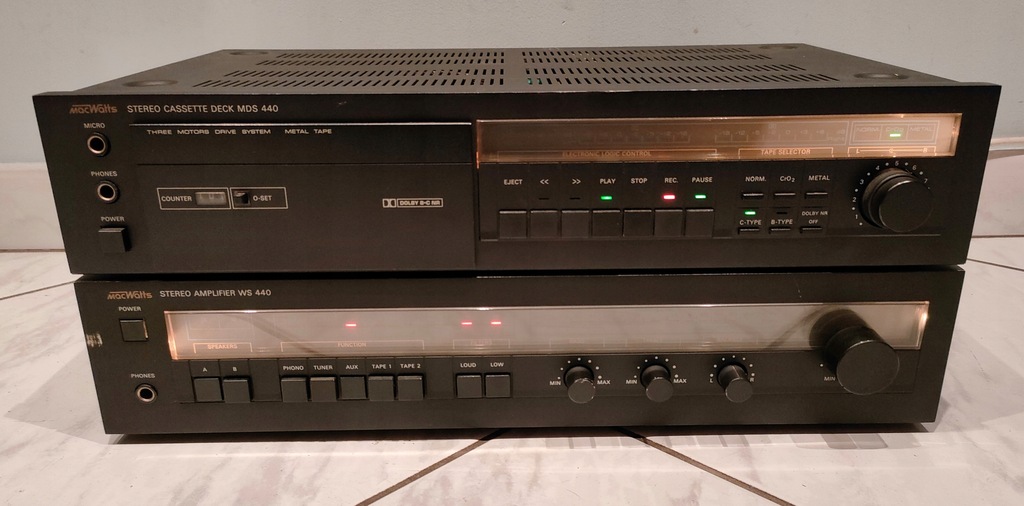 Wzmacniacz Unitra Diora WS 440 MacWatts ładny! - 13176535595 - oficjalne archiwum Allegro