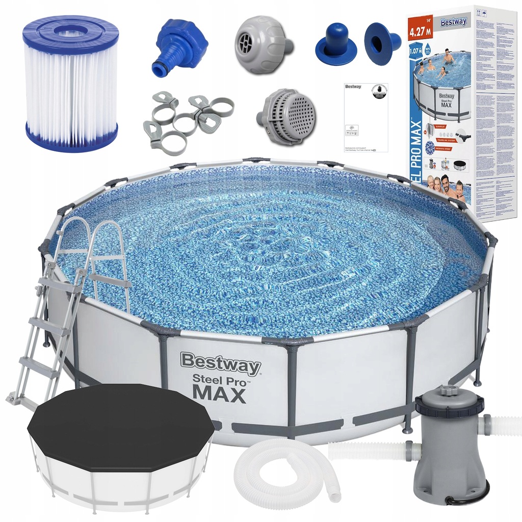 BASEN STELAŻOWY BESTWAY 427x107 ZESTAW 13w1 56950 - 12238605830 ...