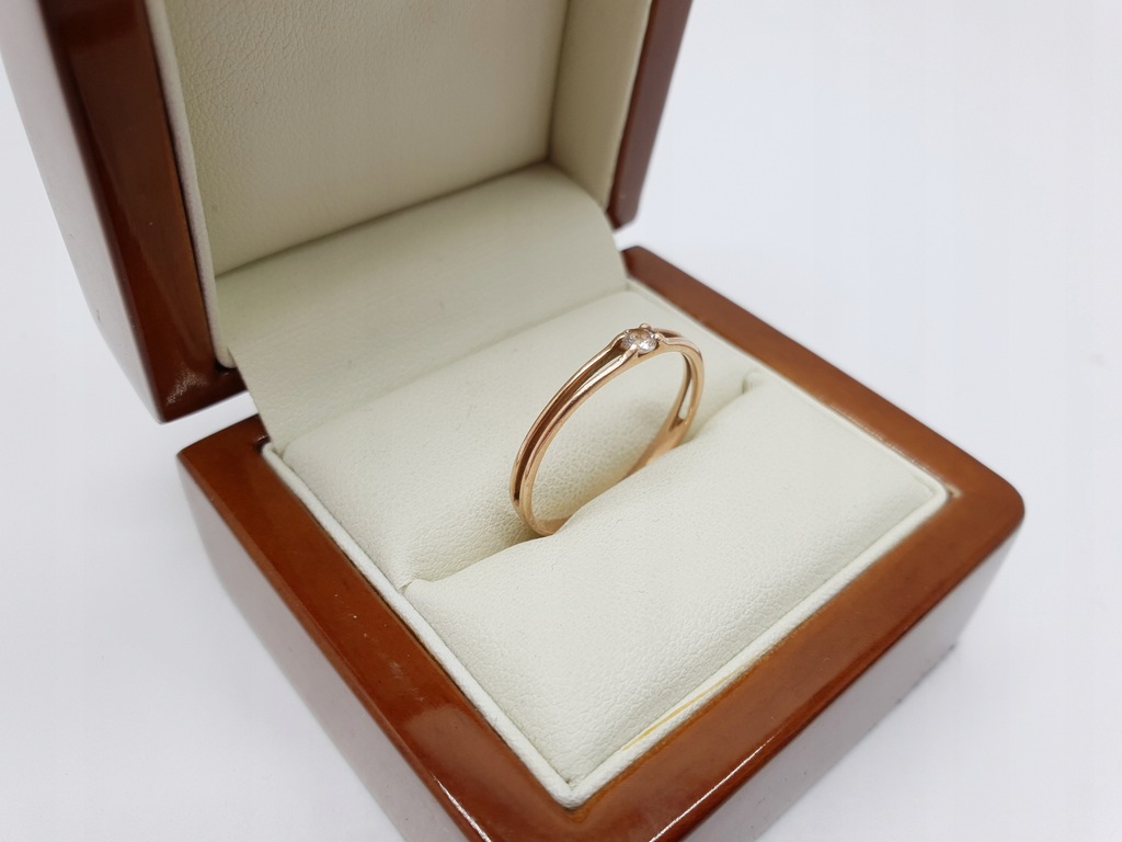 Urokliwy złoty pierścionek 1,46g PR.585 14K R.21 - 13223921662 - oficjalne archiwum Allegro