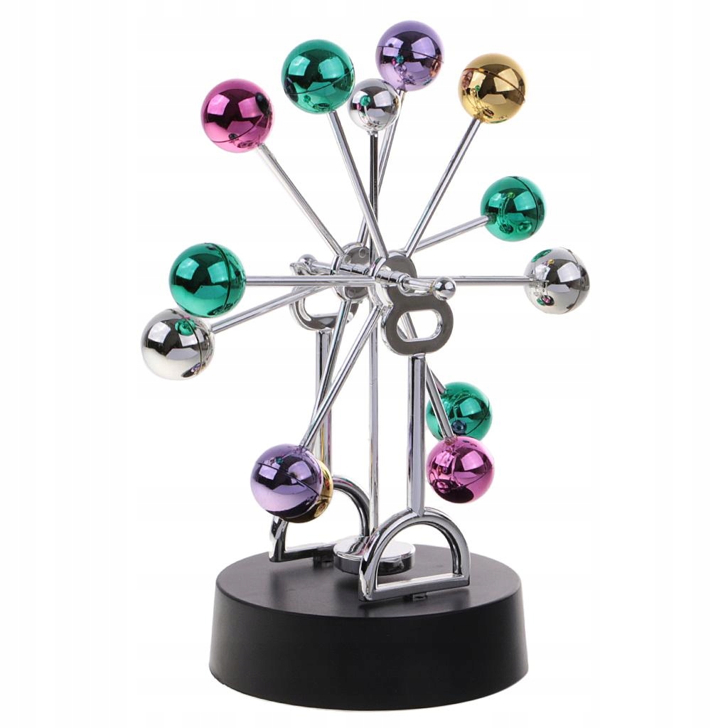Colorful Balls Perpetual Motion Revolving Wheel Desk Decor Toy Gadget ...