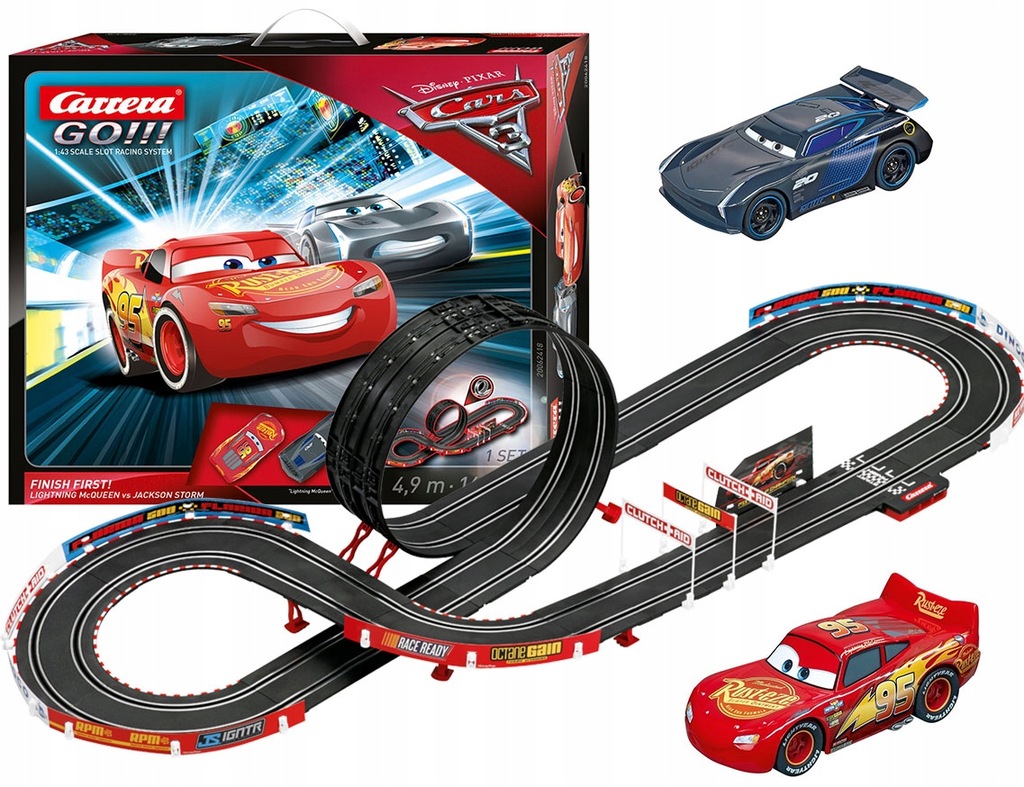 CARRERA GO FINISH FIRST TOR 4,9m CARS AUTA 3 62418 - 7438858798 ...