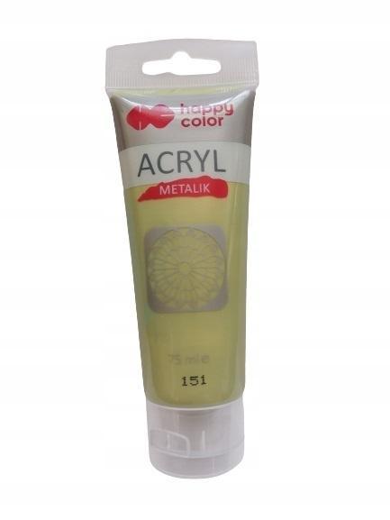 FARBA AKRYL 75ML ZIELONE ZŁOTO METALIK HAPPY COLOR - 12940756722 ...