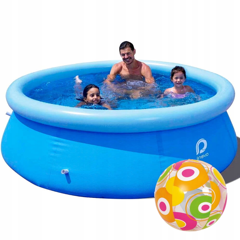 Basen ogrodowy rozporowy dla dzieci -ZESTAW- 2,4 M - 10899205136 ...