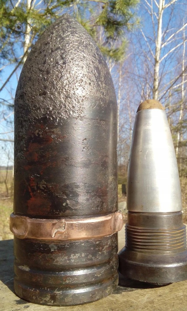 Unikat pocisk Pocisk 10,5cm Pzgr 100% KOMPLETNY! - 13346205608 ...