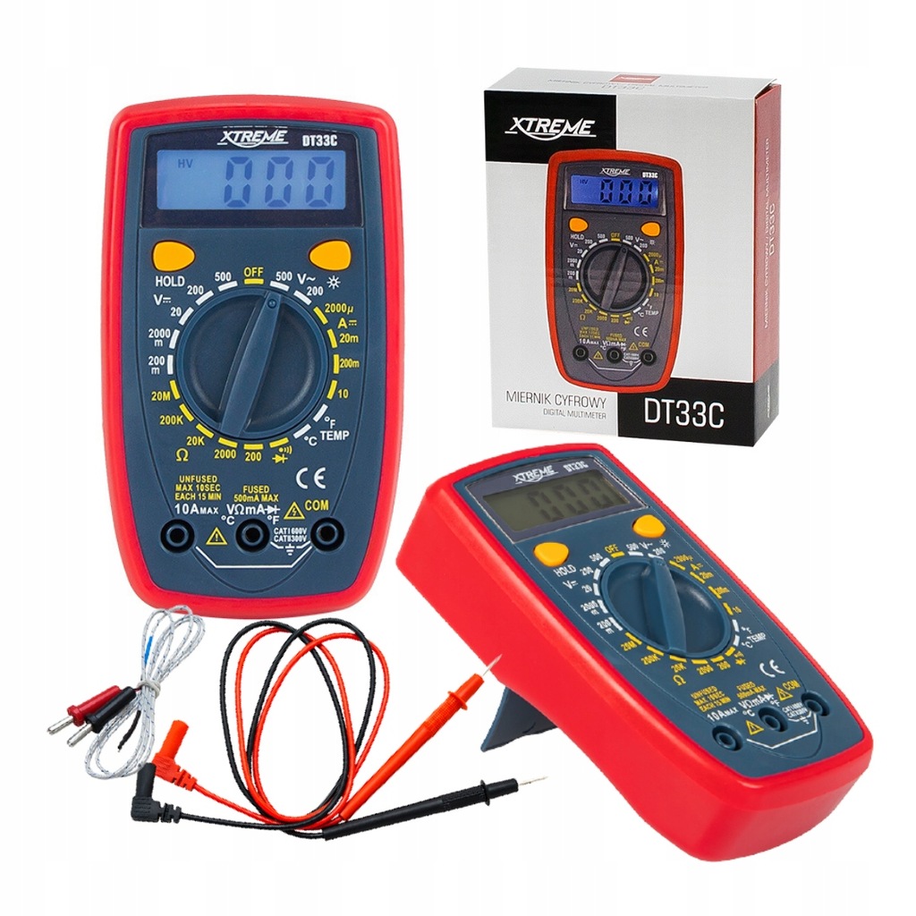 MIERNIK MULTIMER PRĄDU NAPIĘCIA WIELOFUNKCYJNY - 10963493936 ...