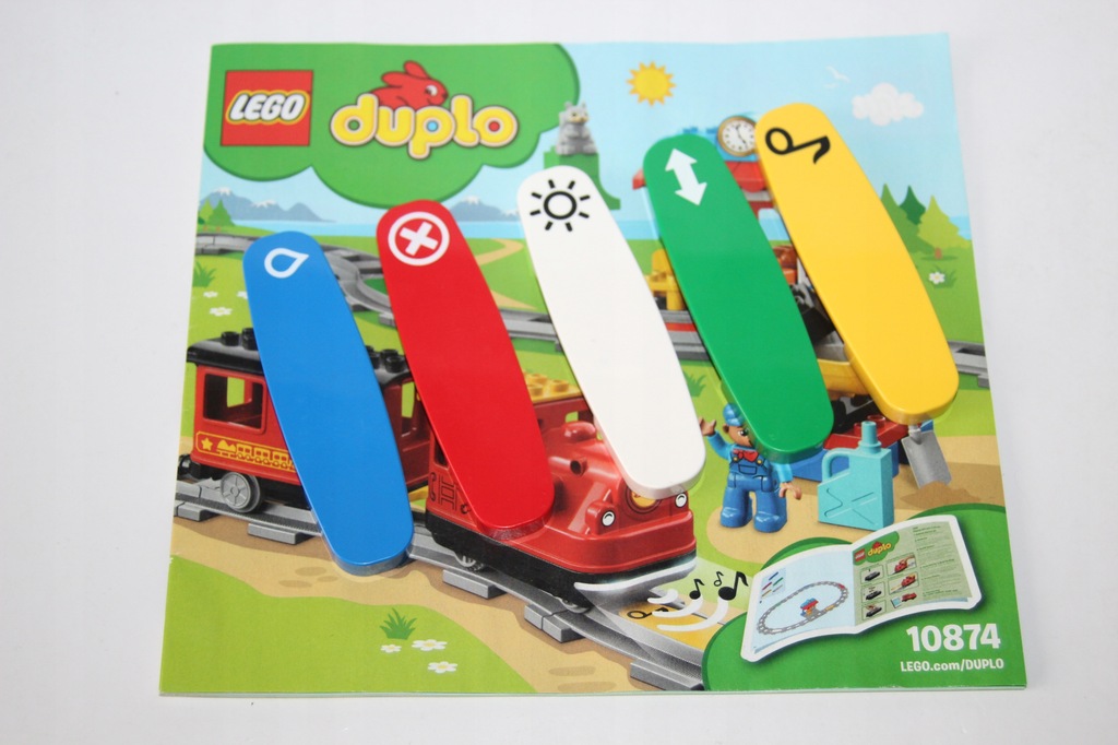LEGO DUPLO LOKOMOTYWA POCIĄG KLOCKI FUNKCYJNE 5szt - 13584767014 ...
