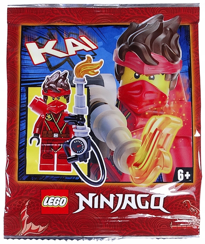 LEGO NINJAGO FIGURKA KAI Z MIOTACZ OGNIA 892177 SASZETKA - 14047808484 ...