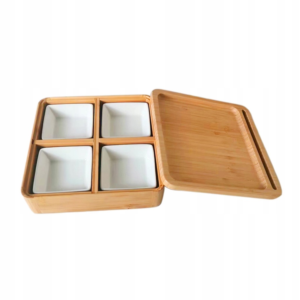 Bamboo Nut and Candy Serving Bamboo Lid 4 Dishes - 13608782874 ...
