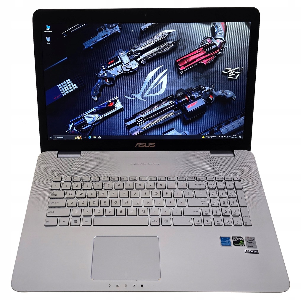 Gamingowy laptop ASUS N751JX i7 16GB SSD250 GTX950 FullHD IPS bat LED ...