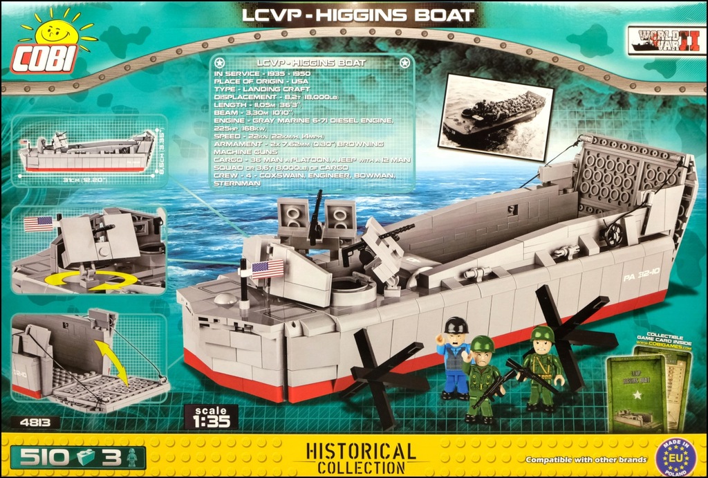 COBI Barka desantowa LCVP - łódź Higginsa (4813) - 7938022900 ...