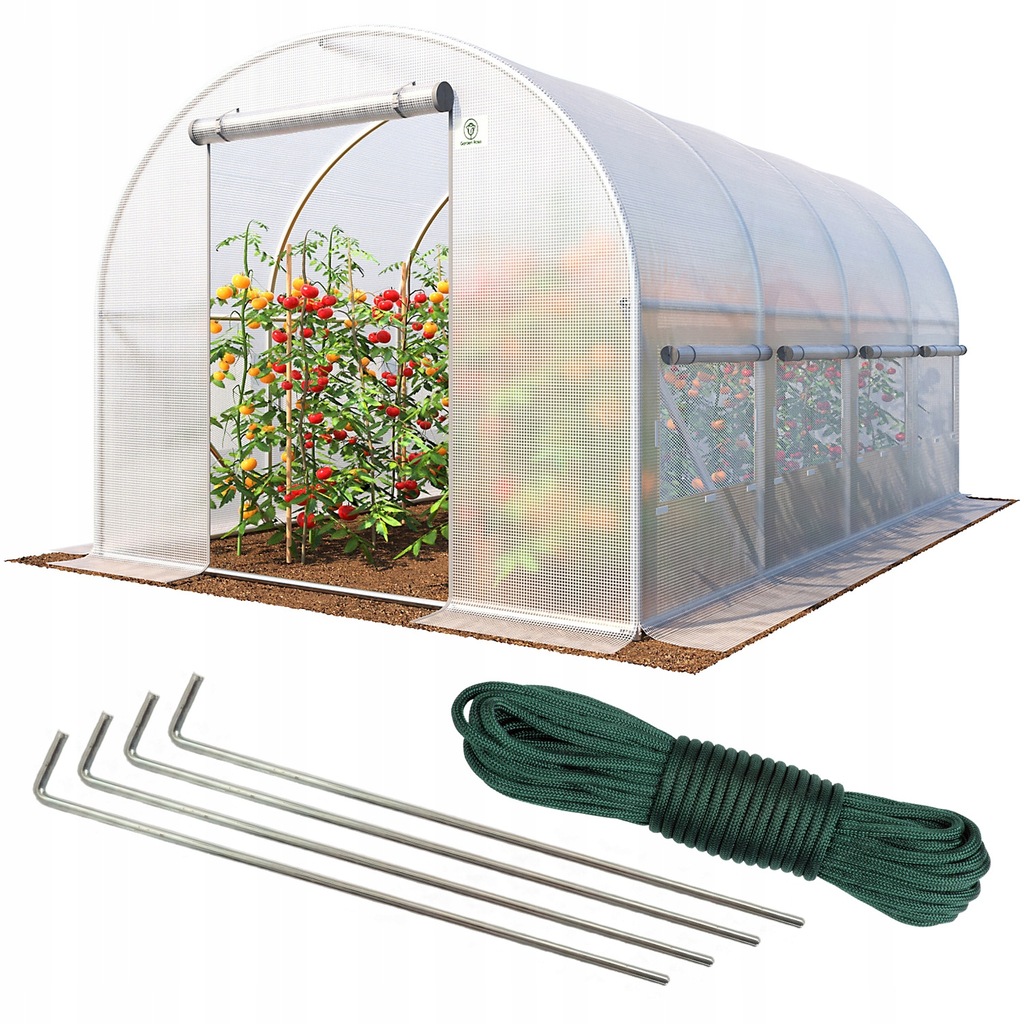 TUNEL OGRODOWY FOLIOWY SZKLARNIA 10m2 UV4 2,5x4m - 13170599481 - oficjalne archiwum Allegro