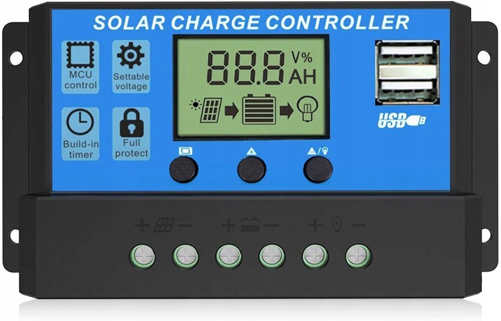 Kontroler Solarny Do Paneli Słonecznych 30A 12/24V - 12246388957 - oficjalne archiwum Allegro