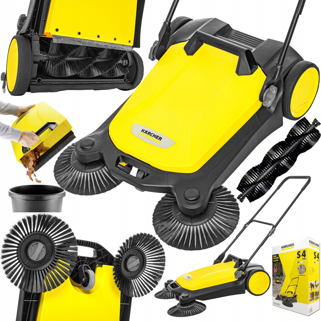 ZAMIATARKA RĘCZNA KARCHER S4 TWIN DO LIŚCI KOSTKI - 11255311788 - oficjalne archiwum Allegro