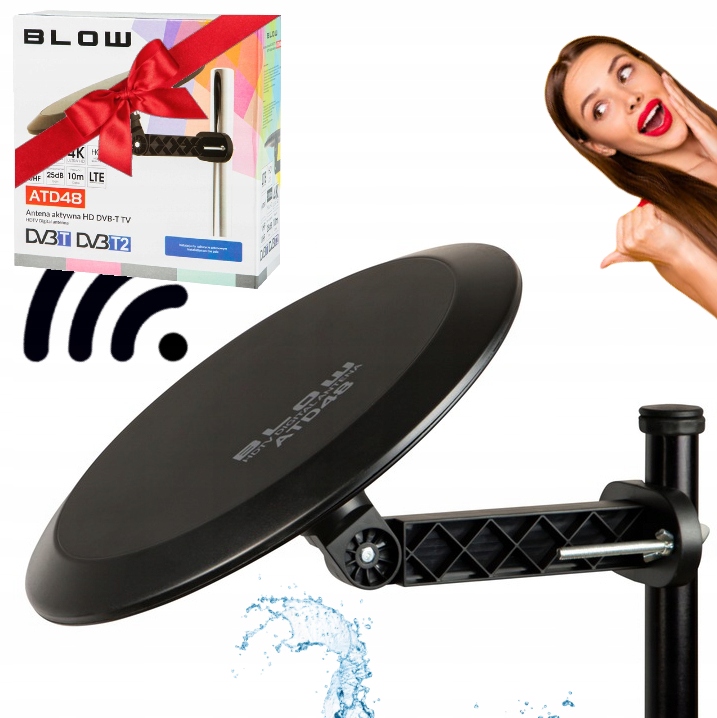 AKTYWNA ANTENA ZEWNĘTRZNA DO TV NAZIEMNEJ DOOKÓLNA 360 DVB-T Mocna MUX-8 - 16719951833 ...