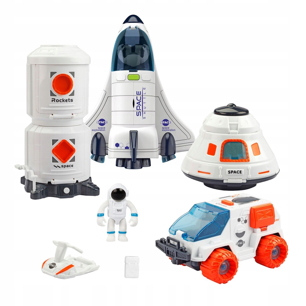 DUŻY ZESTAW Stacja KOSMICZNA Dla Dzieci KOSMOS RAKIETA PROM Motor POJAZD - 14566894064 ...