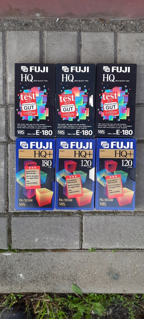 kaseta Video VHS zestaw Fuji HQ - 12653102644 - oficjalne archiwum Allegro