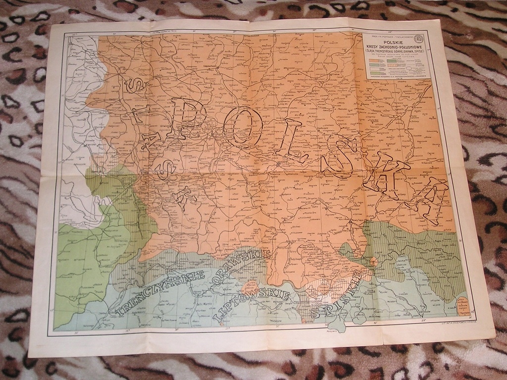 MAPA POLSKIE KRESY ZACHODNIO POŁUDNIOWE 1919 - 10616869858 - oficjalne ...