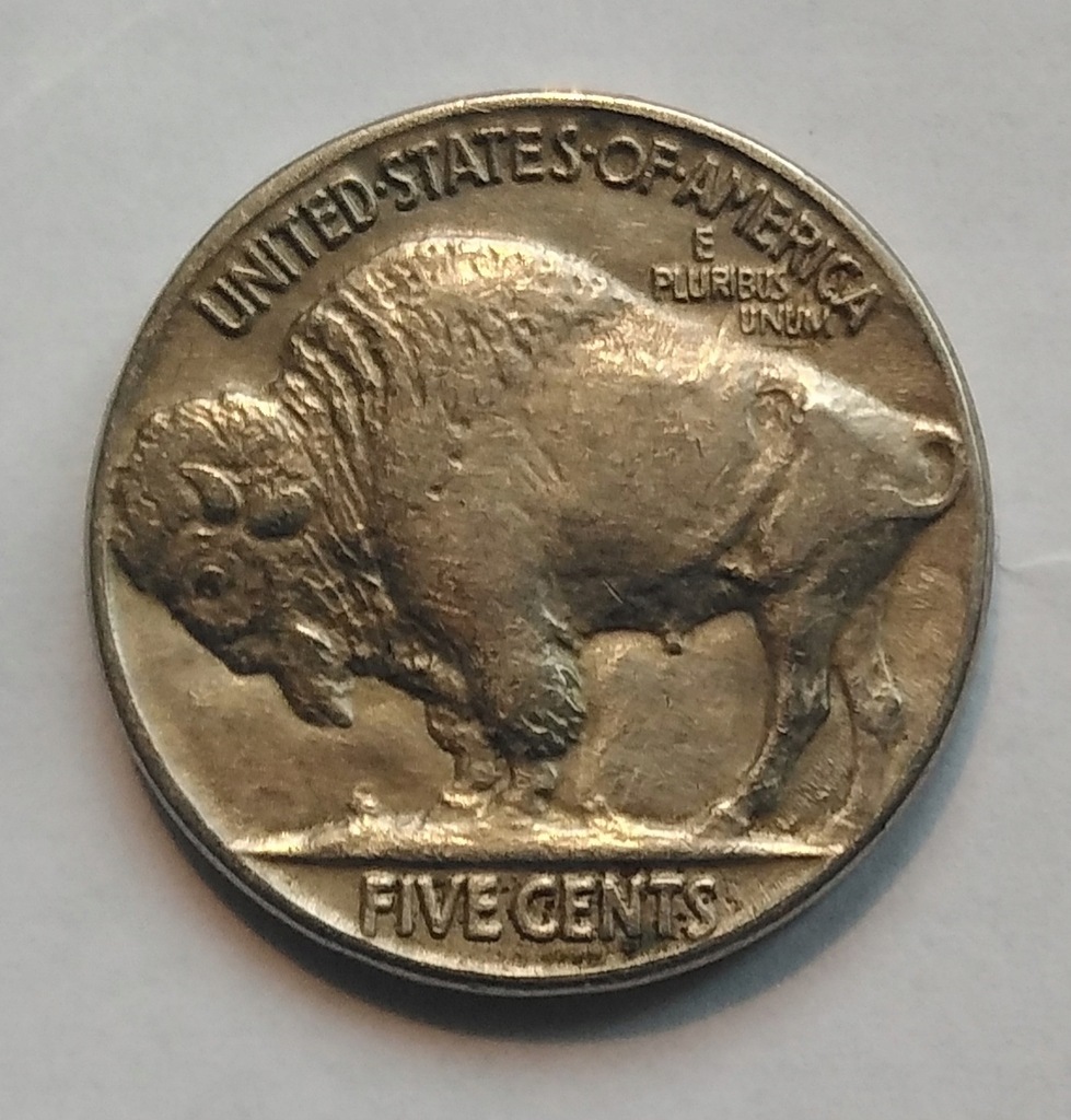 moneta 5 centów USA 1918 r Bizon Indianin - 13180193151 - oficjalne archiwum Allegro