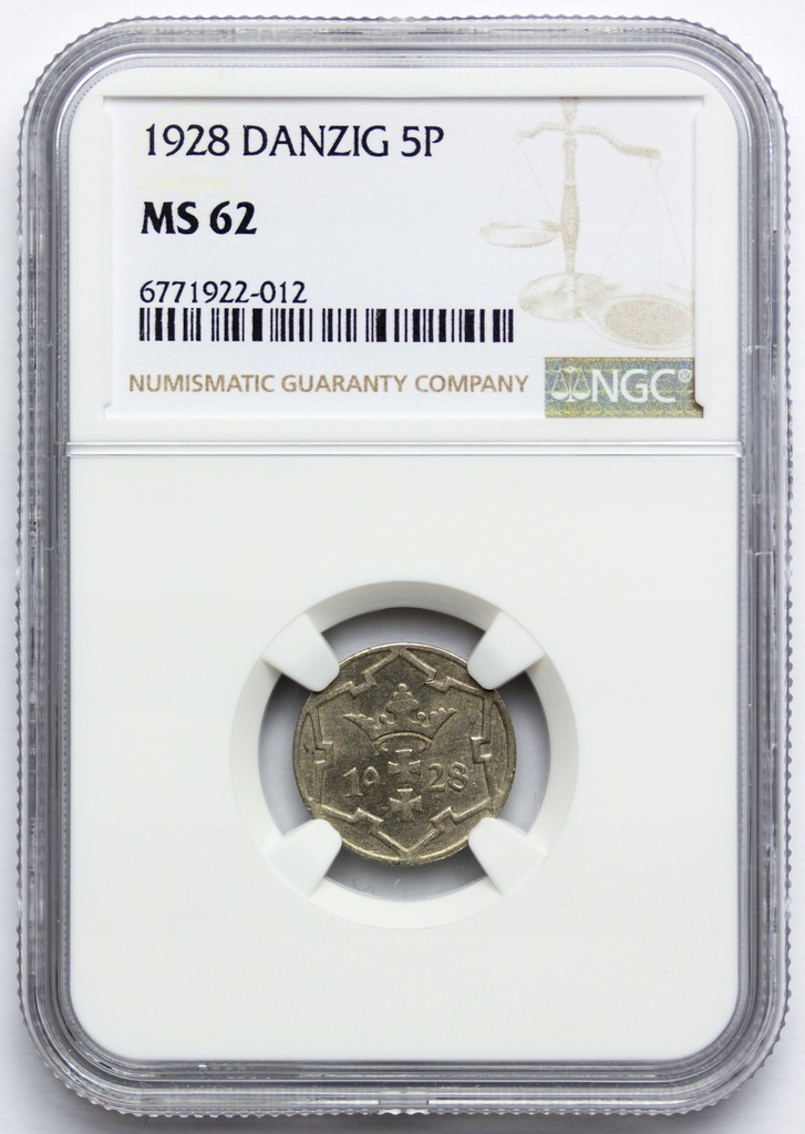 Wolne Miasto Gdańsk, 5 fenigów 1928, NGC MS62, RZADSZY ROCZNIK - 15226651454 - oficjalne ...