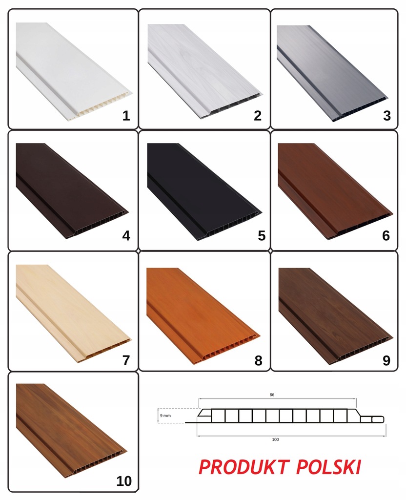 panel panele ścienne PCV 10cm x 3m MAHOŃ m2 - 9335663452 - oficjalne ...