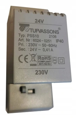 PSS 10T 230/ 24V transformator na szynę DIN Breve - 12131309564 ...