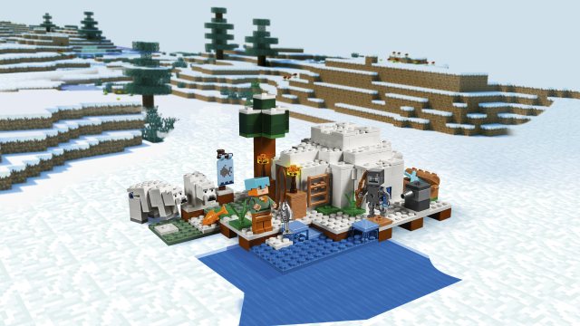 LEGO MINECRAFT 21142 Igloo niedźwiedzia polarnego - 7446223932 ...