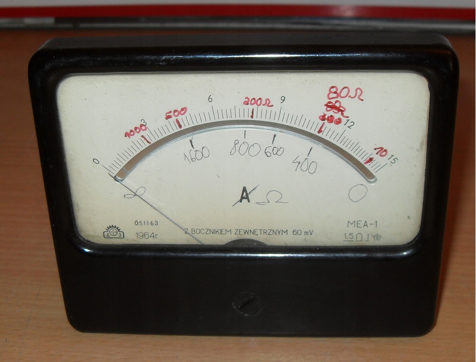 STARY LABORATORYJNY AMPEROMIERZ MEA-1 0-15A - 13479997720 - oficjalne ...