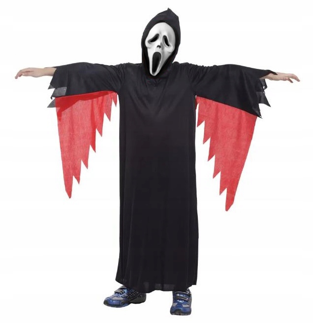 KRZYK duch śmierć strój maska HALLOWEEN do 160cm - 11307619927 ...