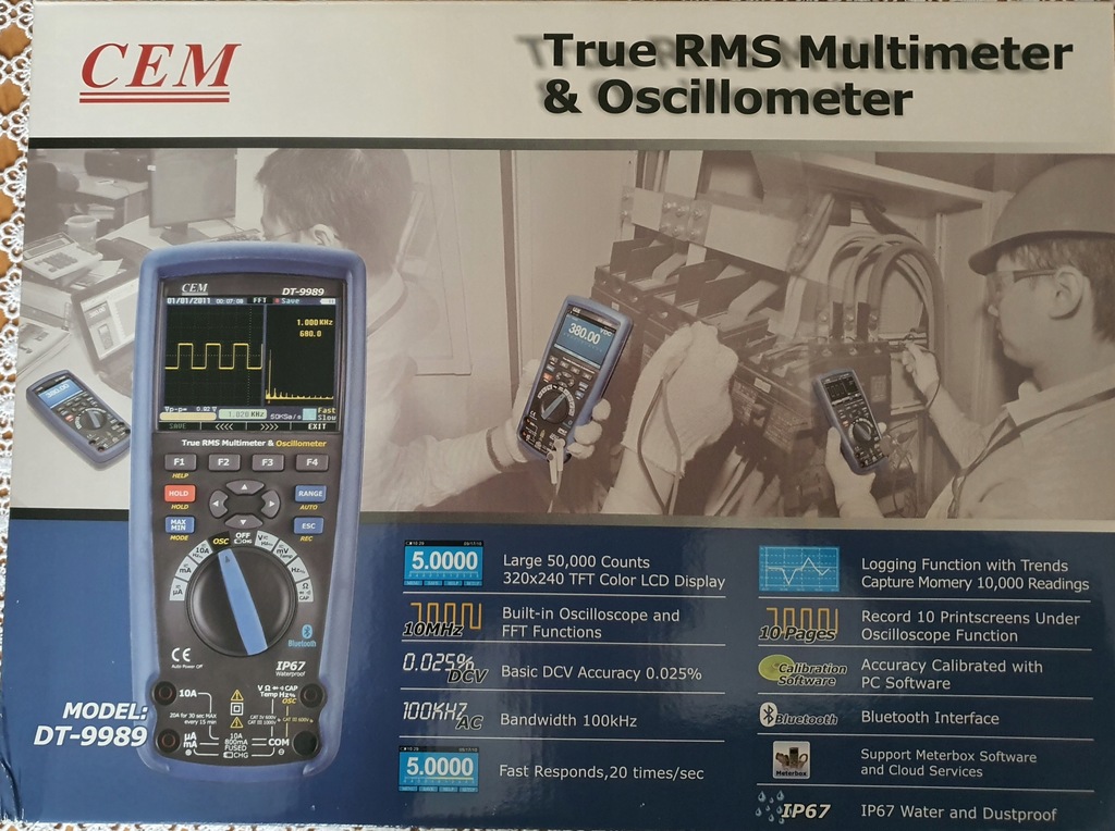 Oscyloskop multimetr skopometr DT 9989 CEM walizka TRMS Bluetooth OKAZJA!! - 14397129158 ...