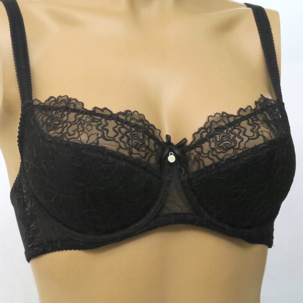Biustonosz Gorteks Pamela/B3 semi-soft czarny 70F - 11356649851 - oficjalne archiwum Allegro
