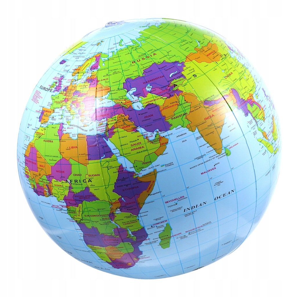 World Map Ball PVC Globe Toy Beach Balls Stress - 14386911578 ...