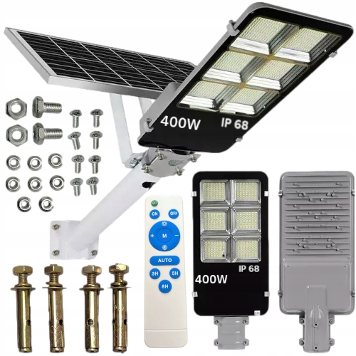 MOCNA LAMPA SOLARNA LED 400W ULICZNA Z PILOTEM - 12776241246 - oficjalne archiwum Allegro