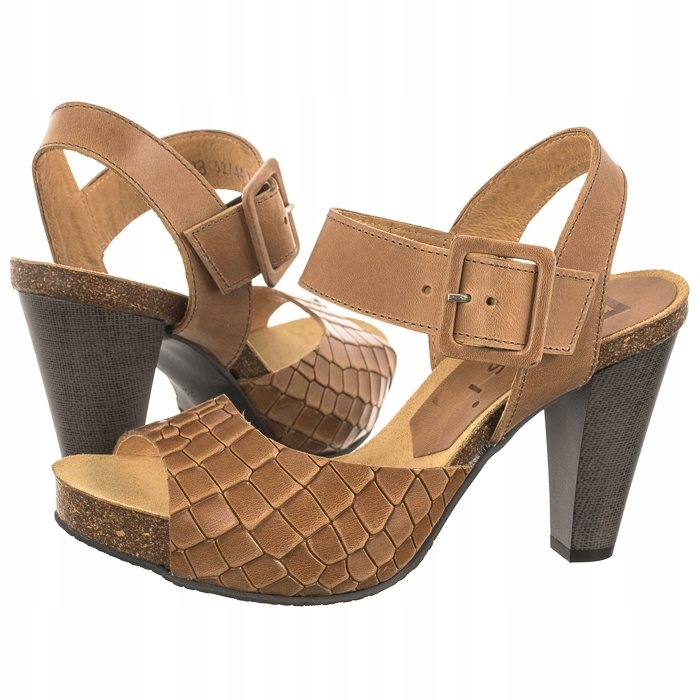 Buty Sandały Damskie na Lato Nessi Brązowe 23482 - 14072802729 ...