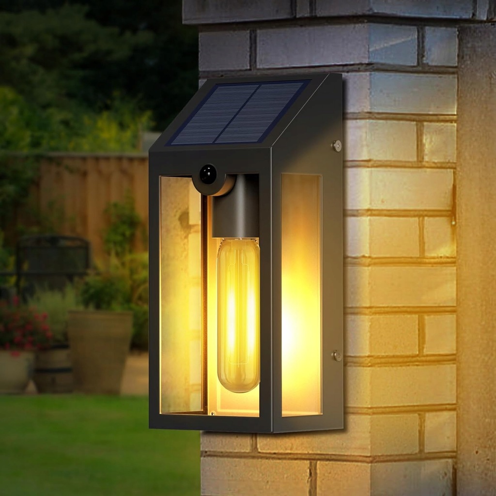 RWWR Lampa Lampka Ogrodowa Solarna Kinkiet Solarny Oświetlenie Ogrodowe ...