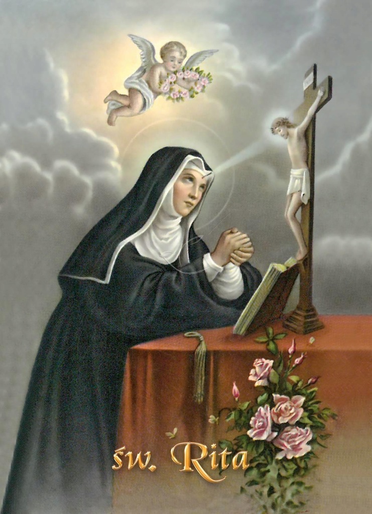 Święta Rita - obraz A5 ikona modlitwa ŚW. RITA - 9842098218 - oficjalne ...