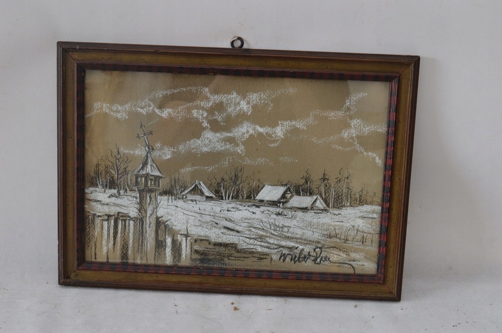 WIKTOR ZIN - KAPLICZKA - ZIMOWY PEJZAŻ - OBRAZ - 11598334771 ...