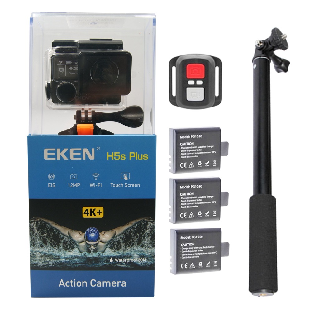 EKEN KAMERA SPORTOWA H5S PLUS 4K 3BAT+KIJ! |KOD - 7153291583 ...