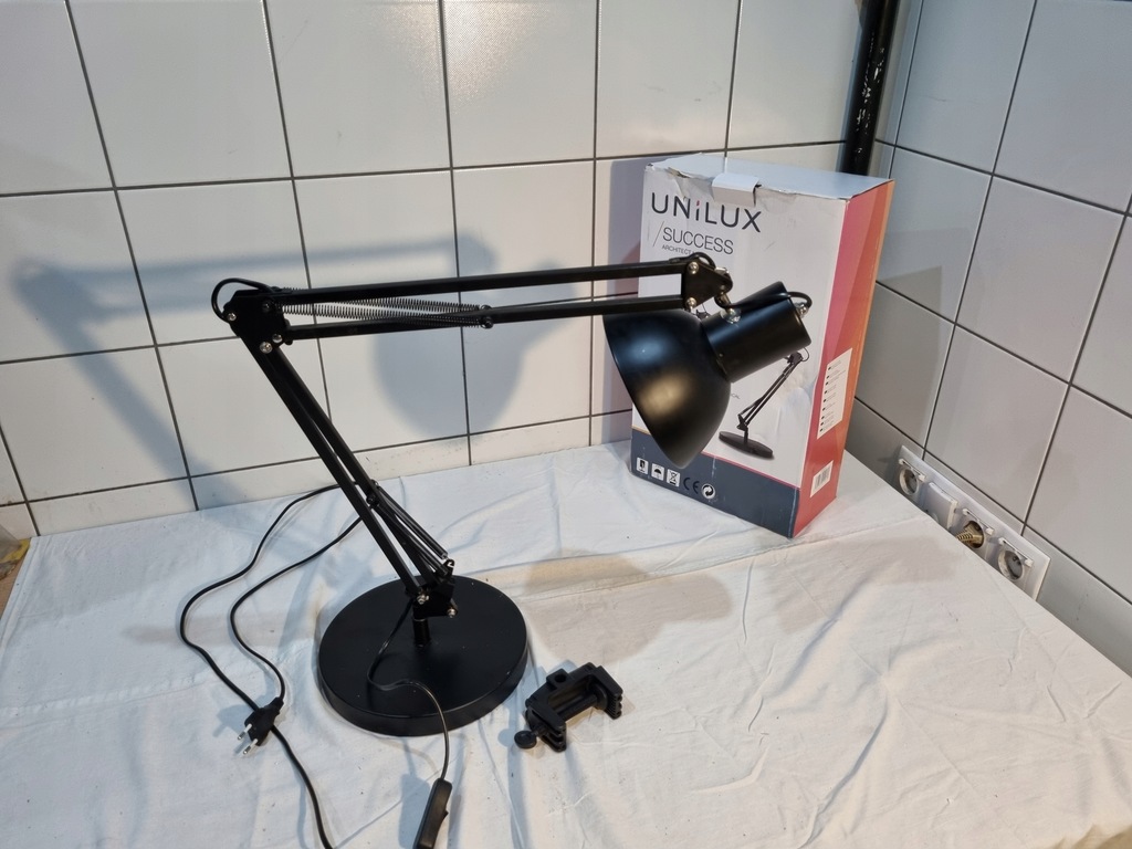 Unilux Lampa biurkowa LED Success 80, czarna - 12558235267 - oficjalne archiwum Allegro