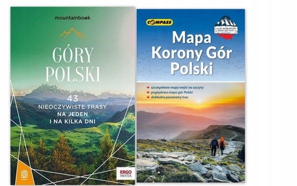Mapa Korony Gór Polski+GÓRY POLSKI 43 szlaki - 13073051374 - oficjalne ...