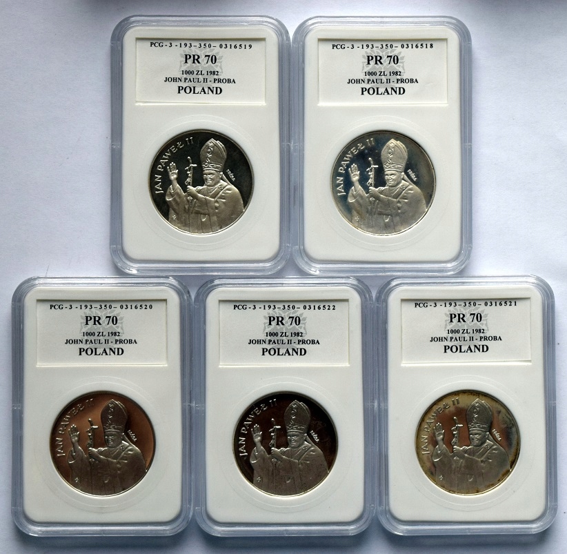 1000 ZŁ JAN PAWEŁ II 1982 PRÓBA - PCG PR70 - 9483446885 - oficjalne ...