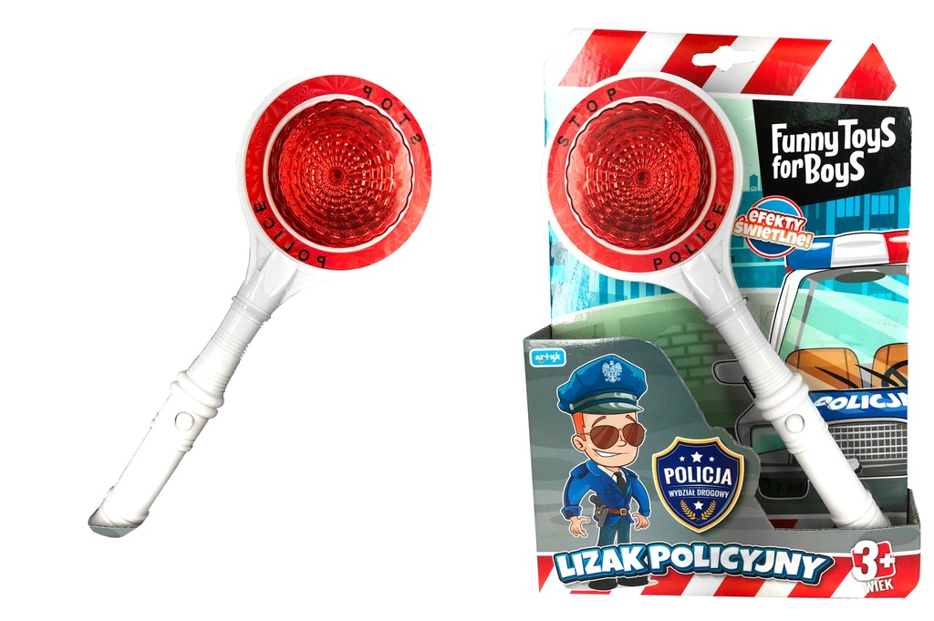 LIZAK policyjny INTERAKTYWNY migający POLICJA znak - 10661766444 ...