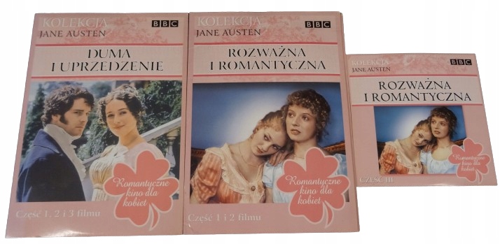 DUMA I UPRZEDZENIE cz.1,2,3, ROZWAŻNA I ROMANTYCZNA cz.1,2,3 DVD 6 szt ...