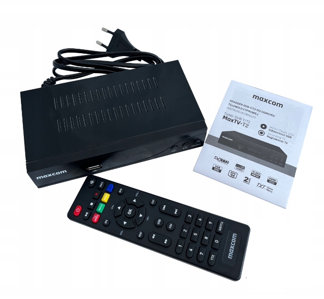 Tuner dekoder DVB-T2 DVBT2 HEVC nowa TV naziemna - 12227098502 ...