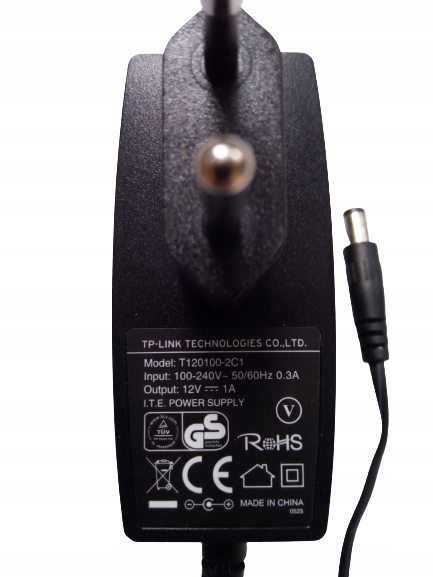 ZASILACZ 12V 1A MODEL T120100-2C1 ORYGINALNY - 13832396876 - oficjalne archiwum Allegro