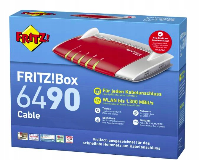 Купить Маршрутизатор AVM FRITZ!Box 6490: отзывы, фото и характеристики ...