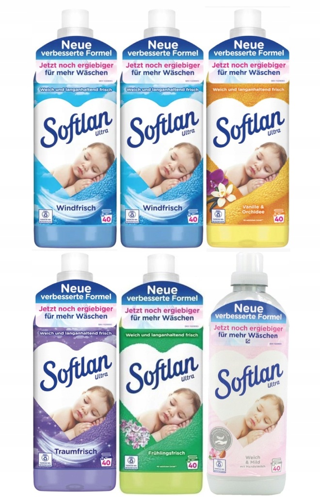 ZESTAW Softlan Płyn Do Płukania Niemiecki 6x1L MIX - 12974130126 ...