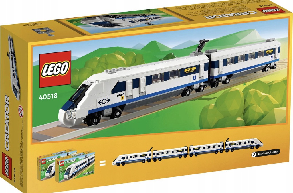 KLOCKI LEGO POCIĄG KOLEJKA LOKOMOTYWA PENDOLINO - 12875809434 ...