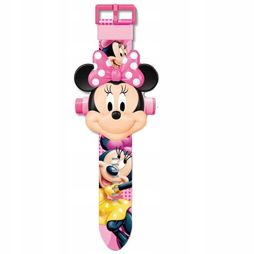 MYSZKA MIKI ZEGAREK LED 3D MINNIE Z PROJEKTOREM - 11534691162 ...