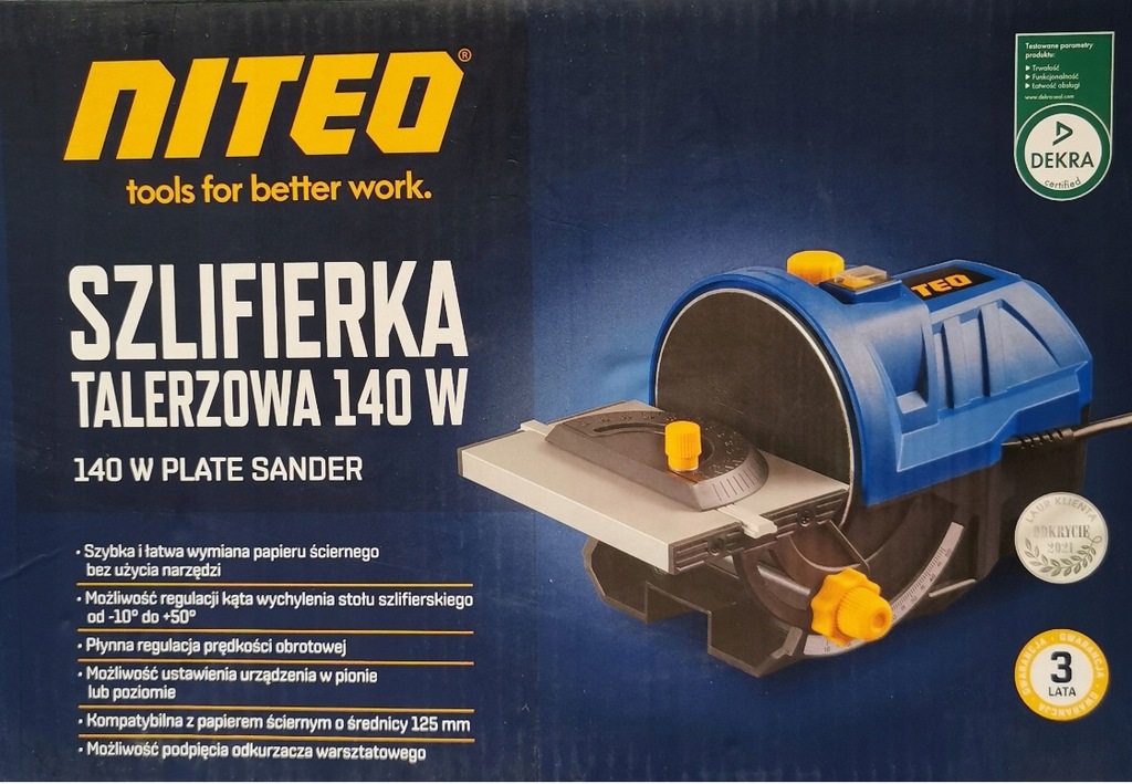 SZLIFIERKA TALERZOWA NITEO TOOLS 140 W - 12582918232 - oficjalne archiwum Allegro