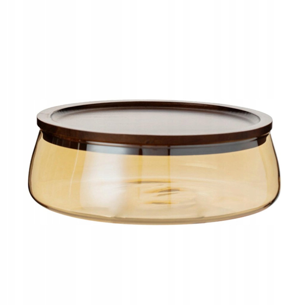 Creative Glass Bowl with Wood Plate Nut Dried Storage Box Dry Large3 D ...
